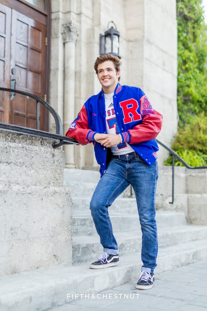Reno Senior Portraits of Tim Harris in Downtown Reno