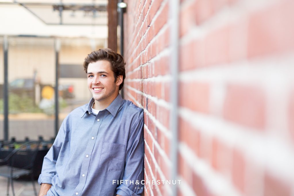 Reno Senior Portraits of Tim Harris in Downtown Reno