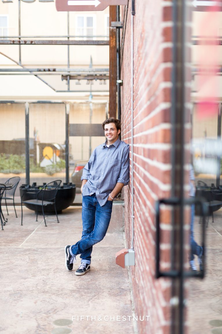 Reno Senior Portraits of Tim Harris in Downtown Reno