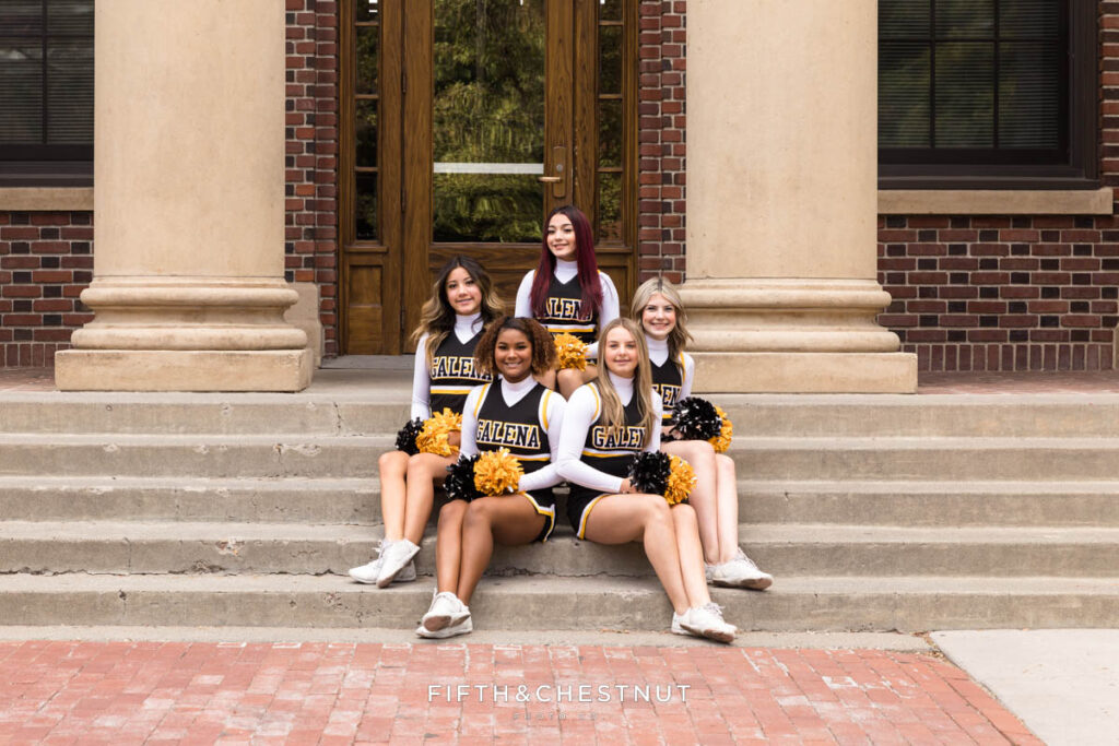 Fall Cheer Team Portraits by Reno Senior Photographer