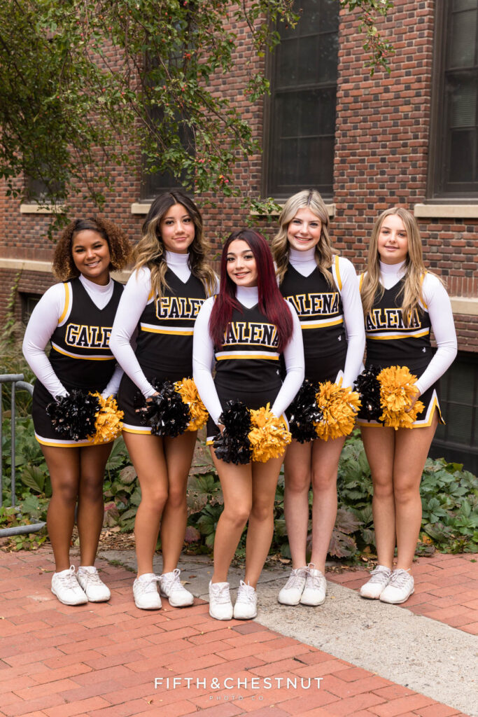 Fall Cheer Team Portraits by Reno Senior Photographer