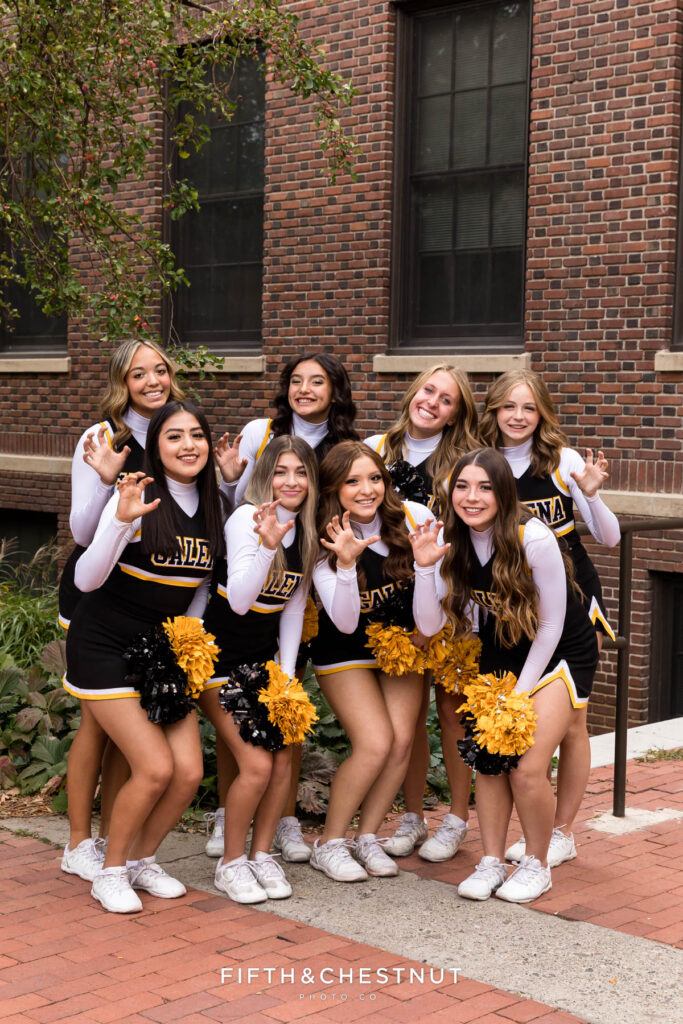 Fall Cheer Team Portraits by Reno Senior Photographer