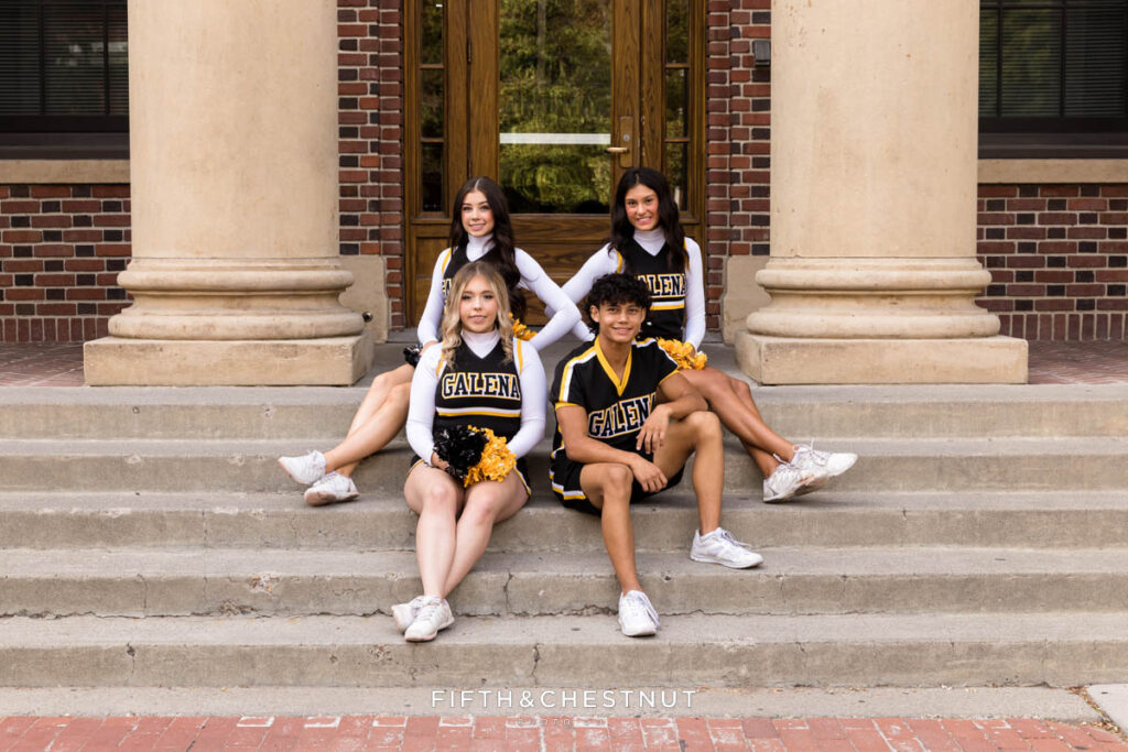 Fall Cheer Team Portraits by Reno Senior Photographer
