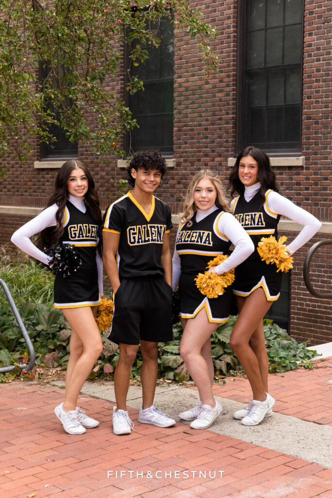 Fall Cheer Team Portraits by Reno Senior Photographer