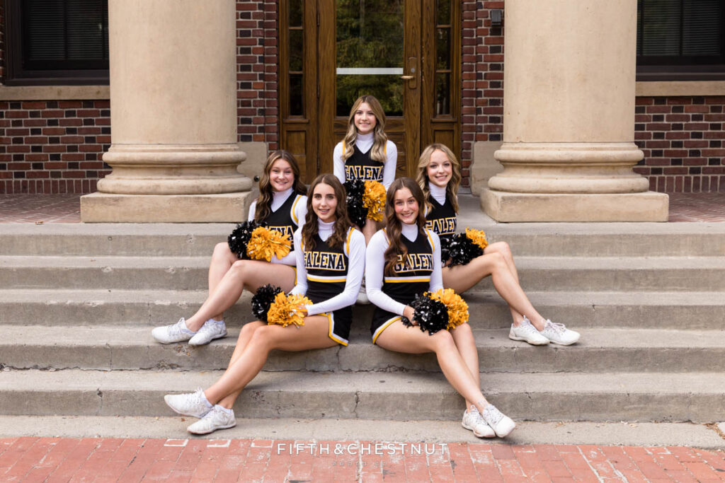 Fall Cheer Team Portraits by Reno Senior Photographer