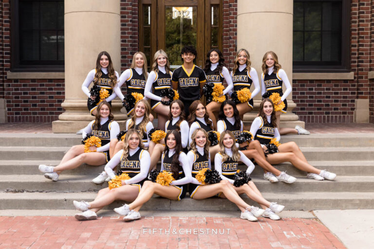 Fall Cheer Team Portraits by Reno Senior Photographer