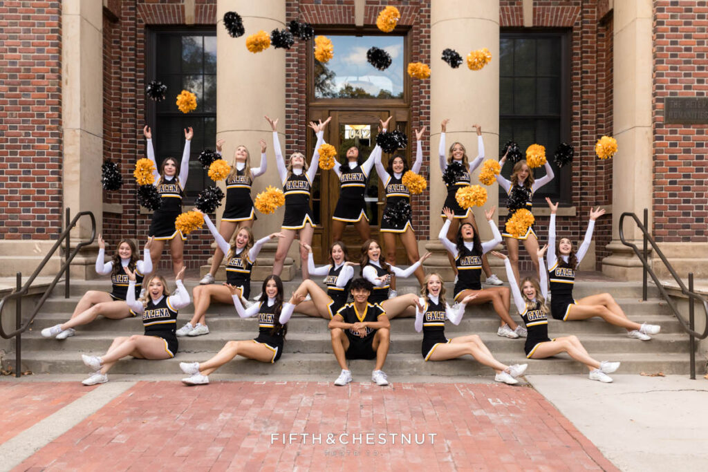 Fall Cheer Team Portraits by Reno Senior Photographer