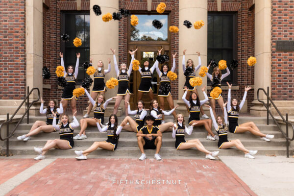 Fall Cheer Team Portraits by Reno Senior Photographer