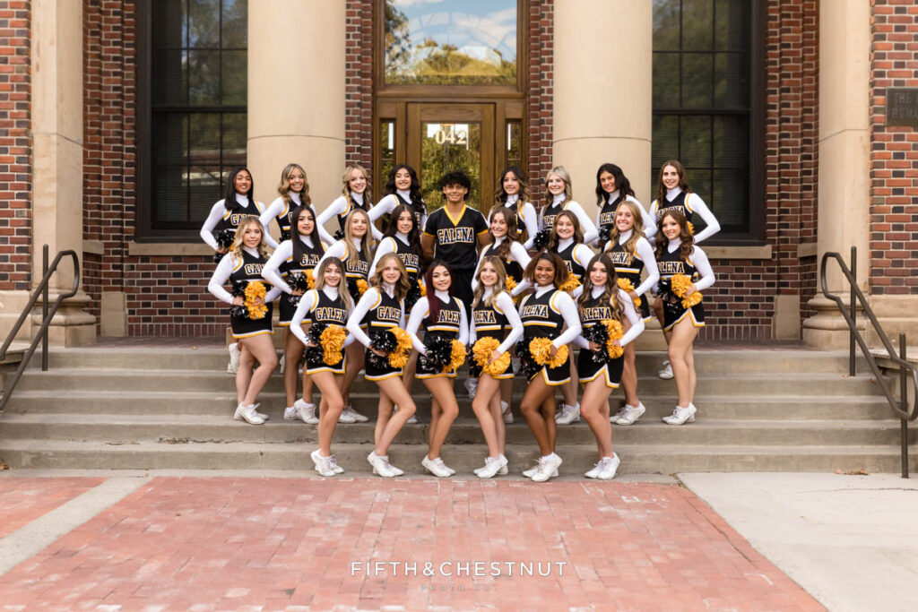 Fall Cheer Team Portraits by Reno Senior Photographer