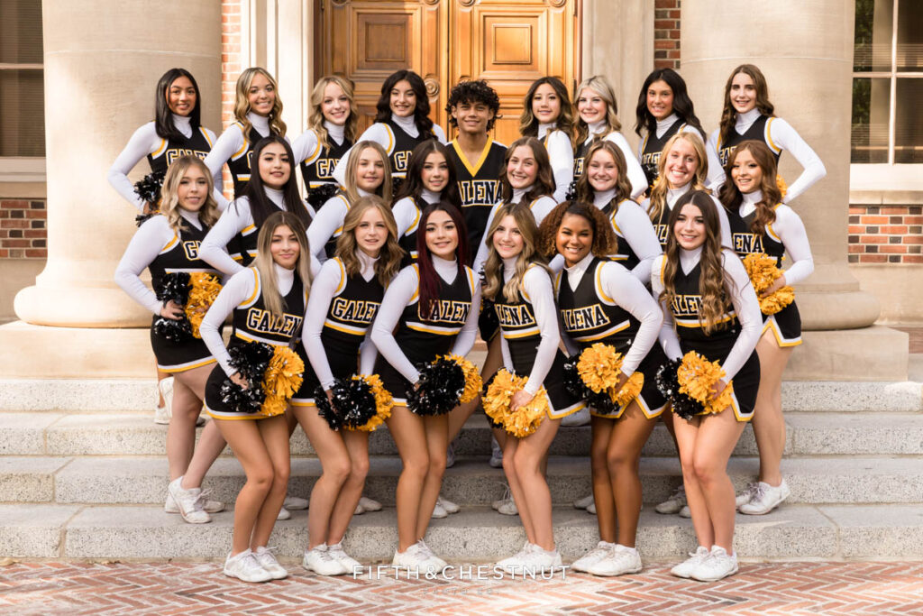 Fall Cheer Team Portraits by Reno Senior Photographer