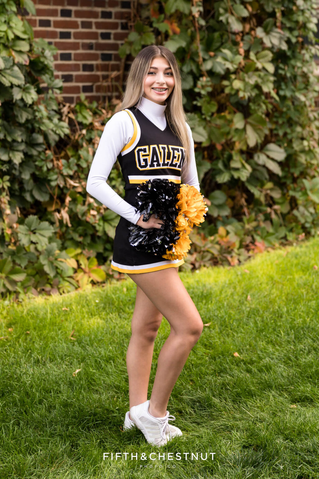 Fall Cheer Team Portraits by Reno Senior Photographer
