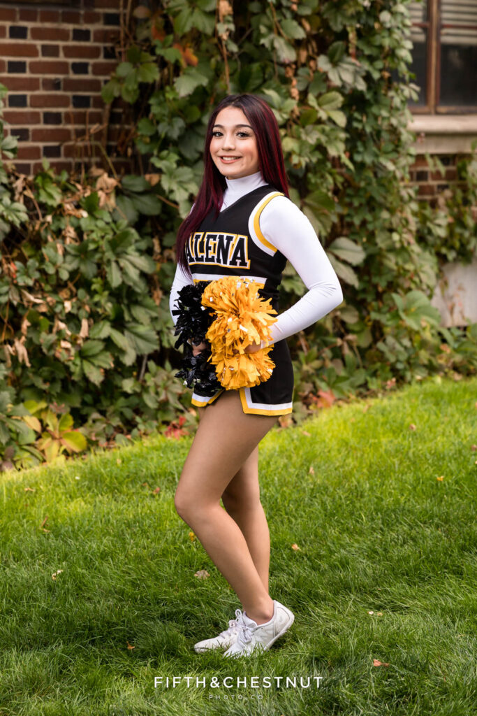 Fall Cheer Team Portraits by Reno Senior Photographer