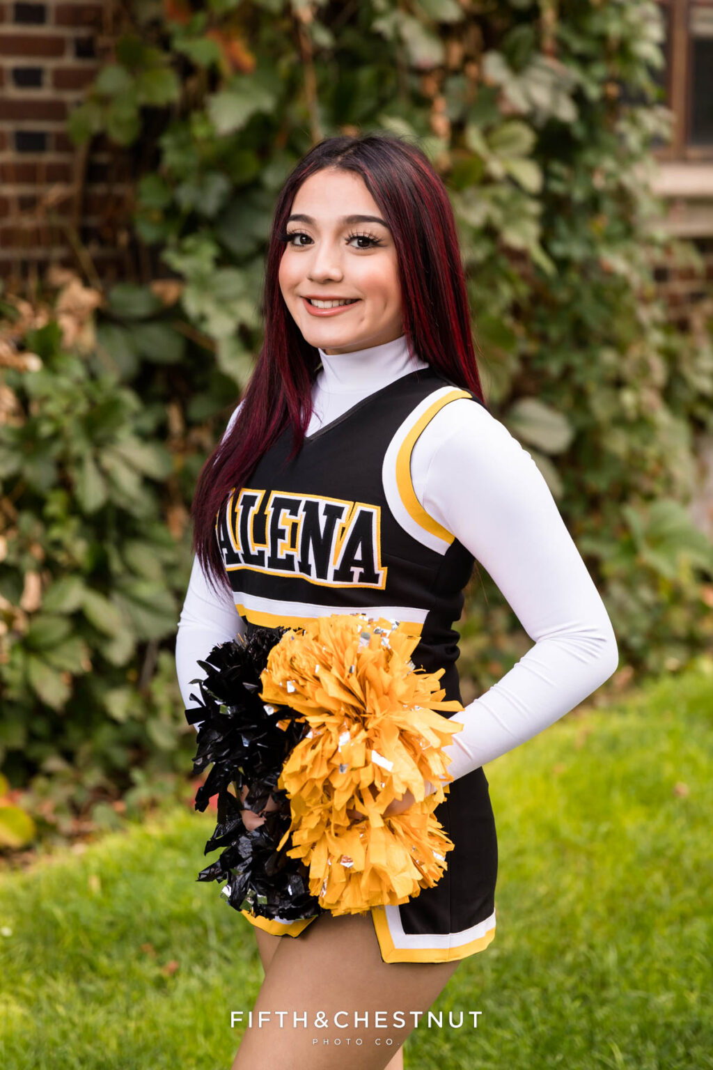 Fall Cheer Team Portraits by Reno Senior Photographer