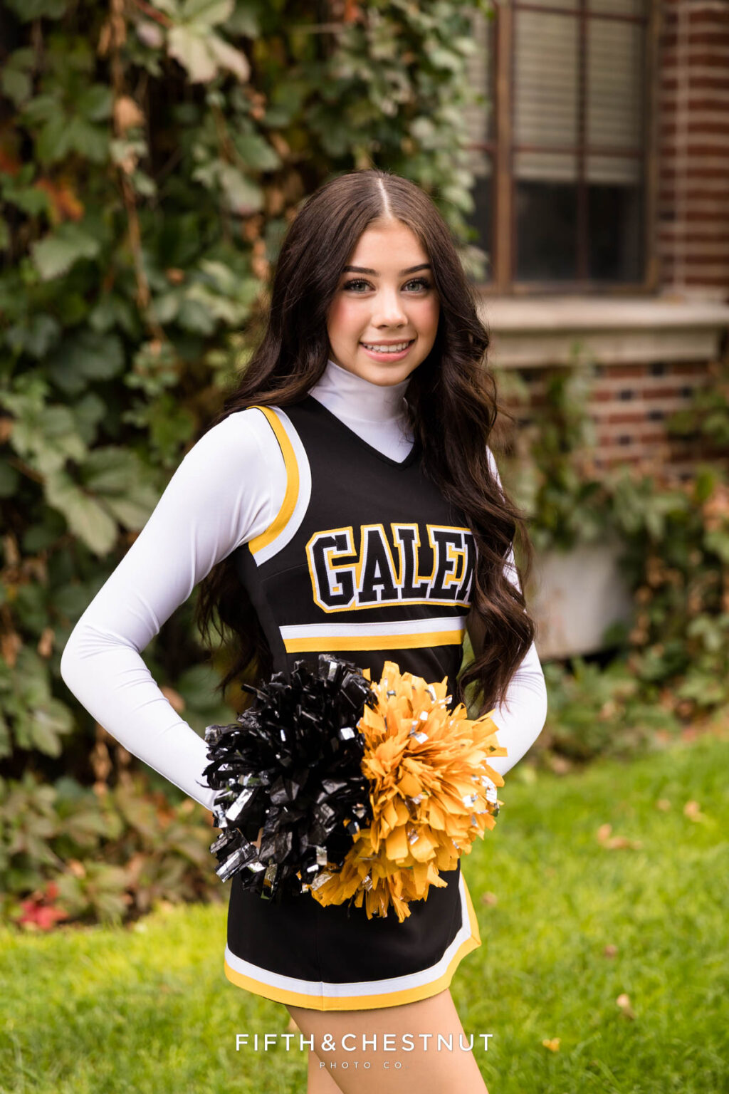 Fall Cheer Team Portraits by Reno Senior Photographer