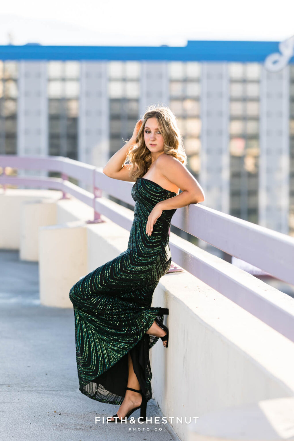 Edgy and Modern Senior Portraits in Downtown Reno