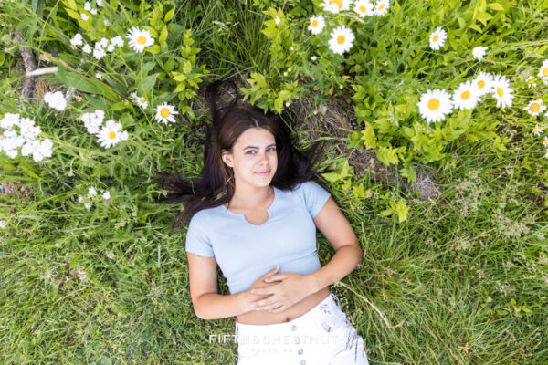 Spring Wildflower Senior Photoshoot by Reno Senior Photographer